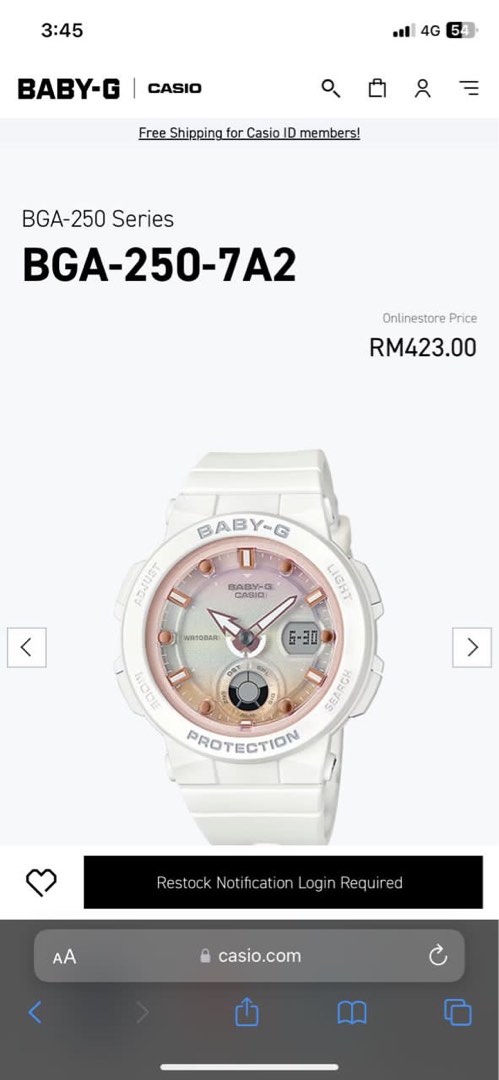 CASIO BABY-G NEON ILLUMINATOR ( BGA-250-7A2 ), Luxury, Watches on Carousell