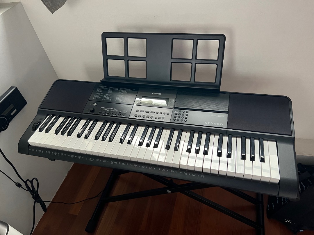 CASIO CT-X800 61-KEYS Portable Keyboard with Keyboard Stand & Sustain ...