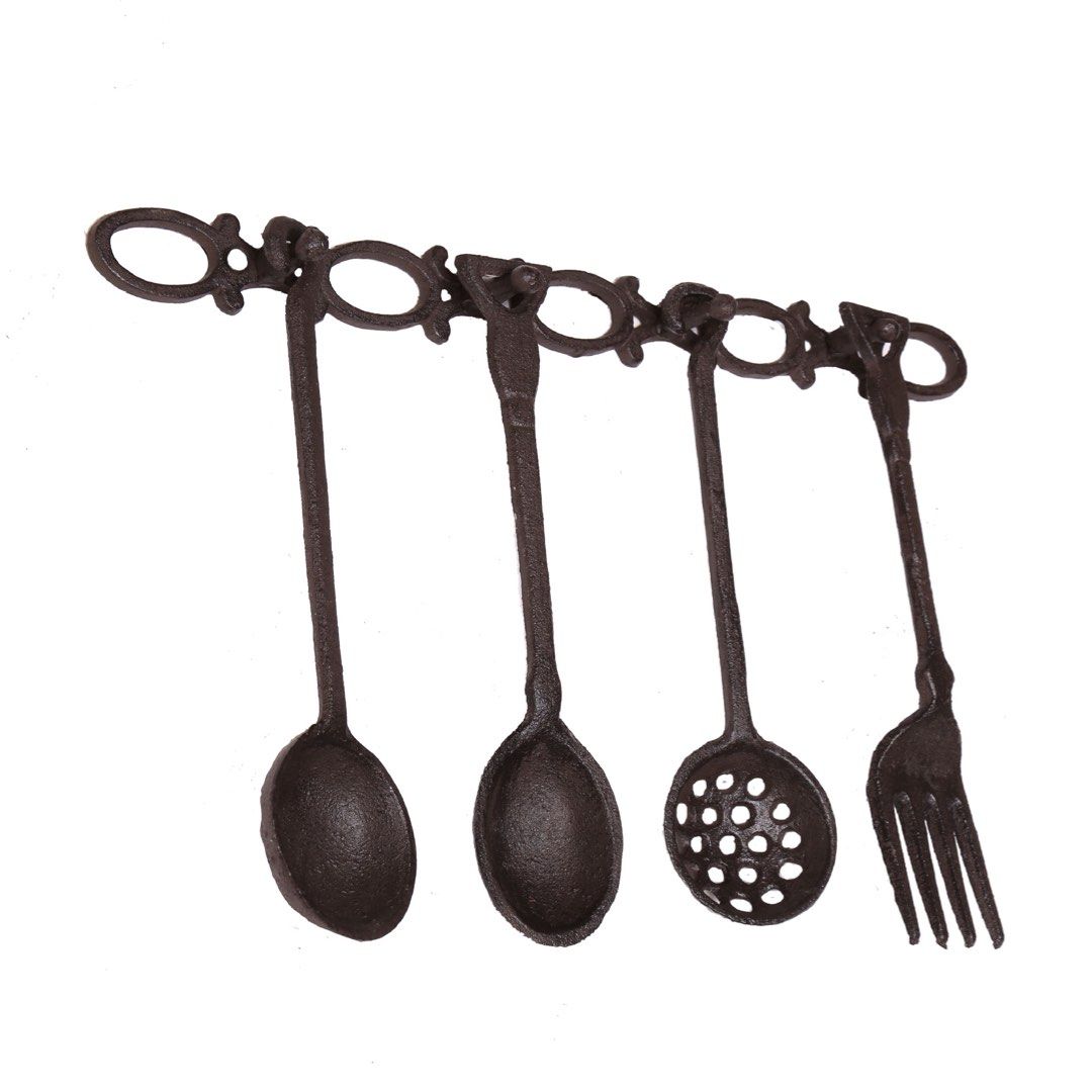 Cast iron kitchen utensil wall decor, Furniture & Home Living, Home ...