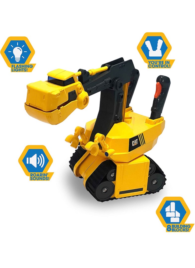 CatToysOfficial Funrise CAT Light & Sound Roaring Rex-Cavator Battery ...