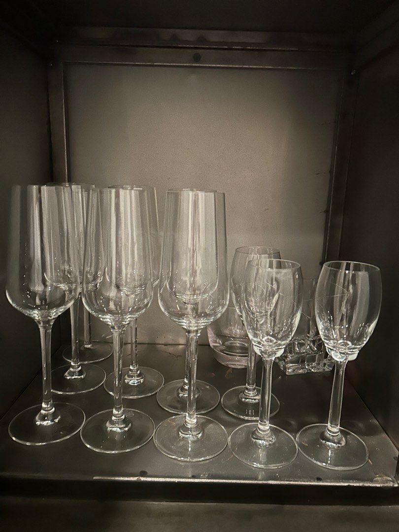 Champagne glasses and digestif glasses, Furniture & Home Living, Kitchenware & Tableware ...