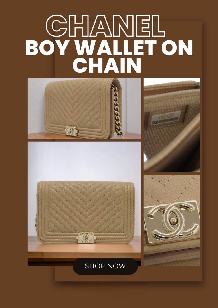 Chanel Boy Wallet on Chain, Luxury, Bags & Wallets on Carousell