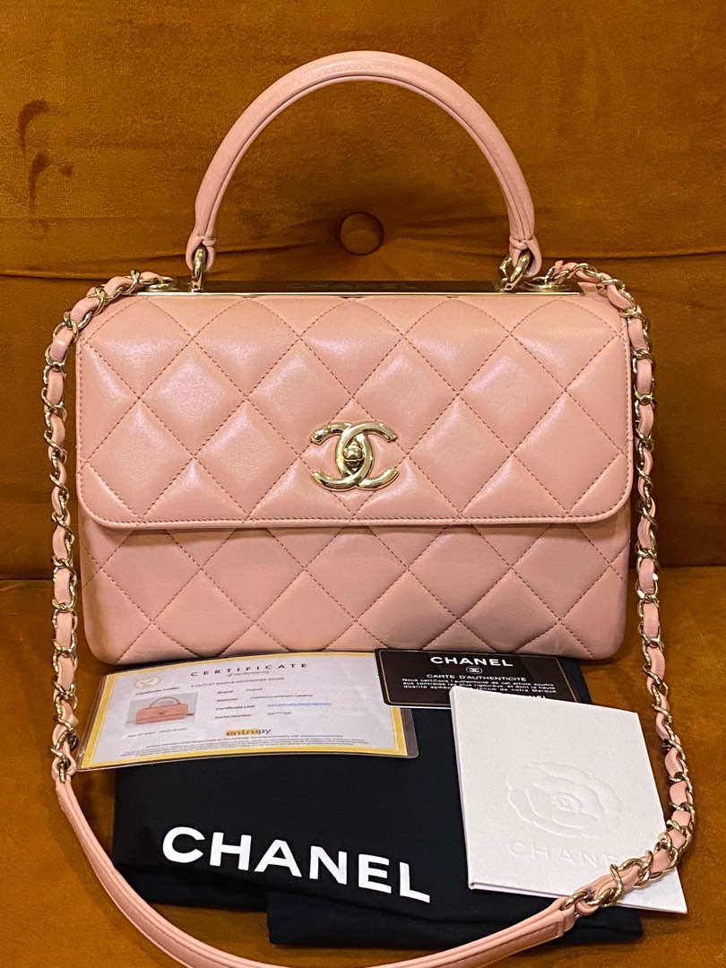 Chanel trendy cc top handle Sakura pink, Luxury, Bags & Wallets on ...