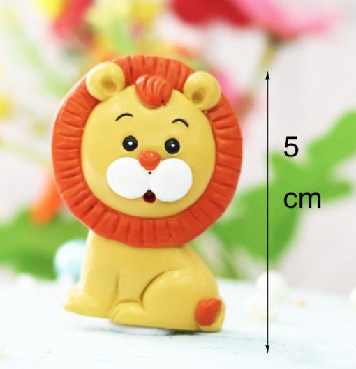 (Clay topper) DInosaur Safari animal figurine cake topper in lion ...