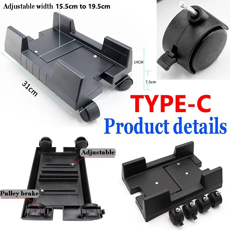 Cpu Stand With Wheels Computer Host Stand Cases Host Bracket Cooling ...