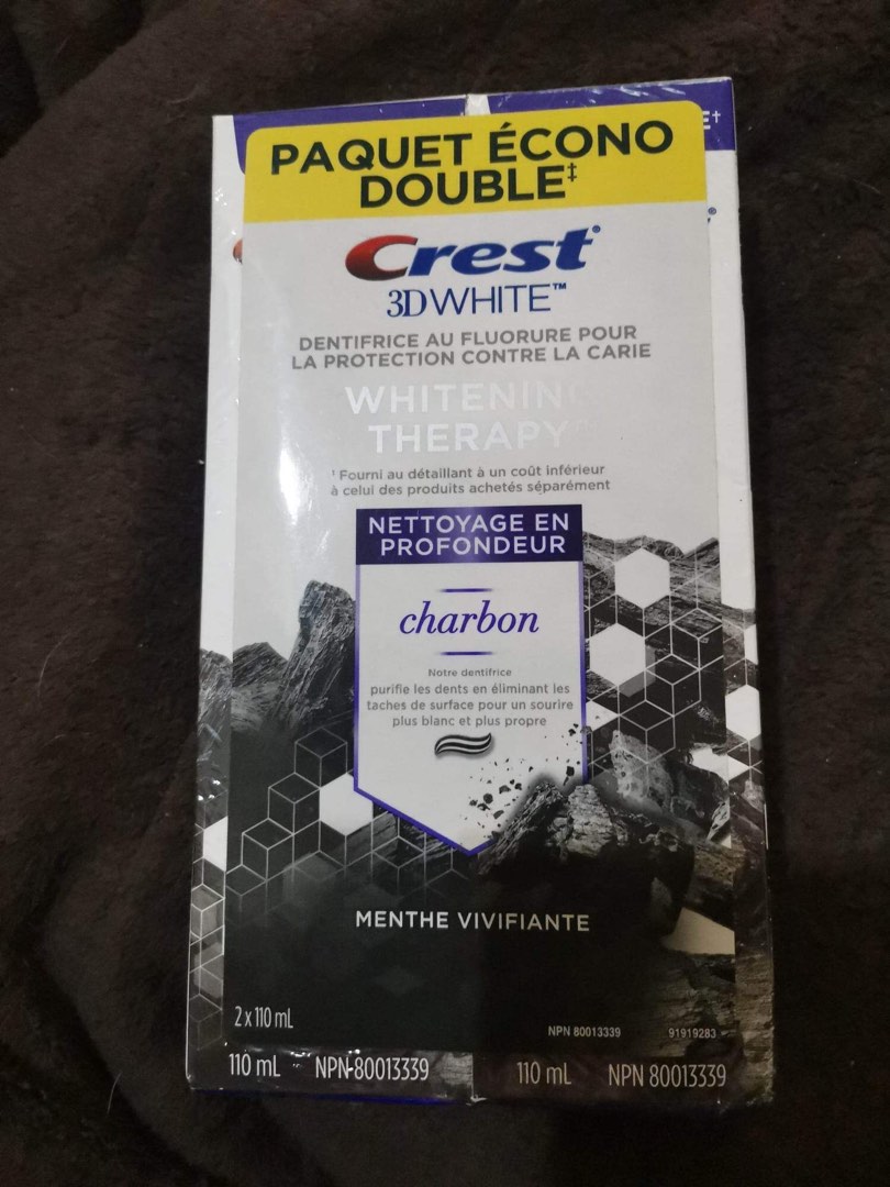 Crest 3D White Charcoal Whitening Therapy Toothpaste Twin Pack on Carousell