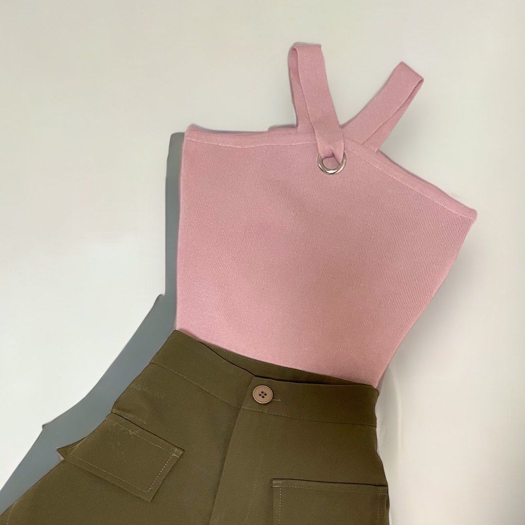 CRISS CROSS HALTER TOP on Carousell