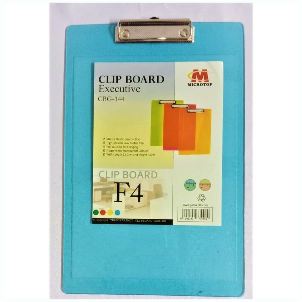 Cuci Gudang Baru Clip Board F4 Microtop Cbg 144 Papan Jalan On