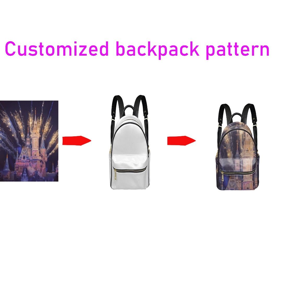 Customized Backpack With Any Pattern Disney Castle Backpack Small ...