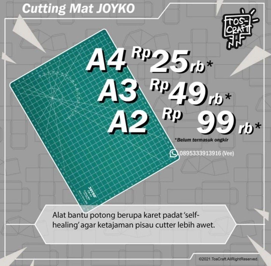 Cutting Mat Joyco, Desain & Kerajinan Tangan, Karya Seni di Carousell