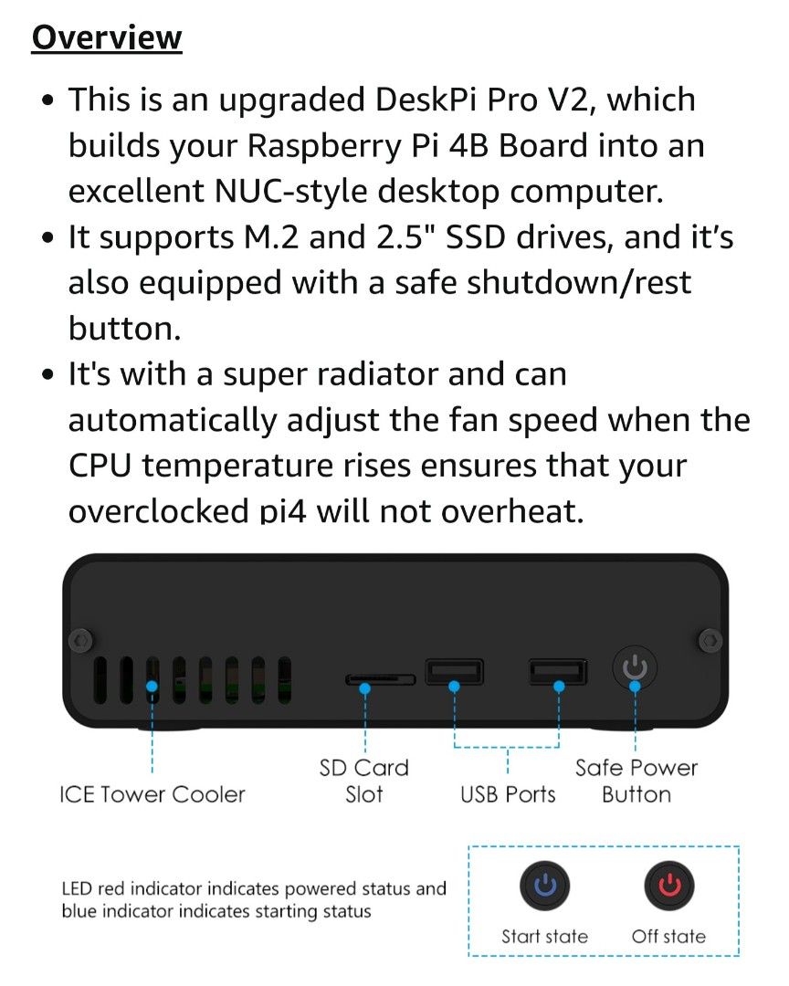 Deskpi Pro Raspberry Pi 4b 8 Gb 120 Gb M2 Ssd Computers And Tech Parts