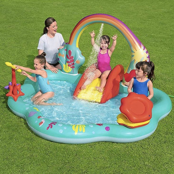 Disney Little Mermaid Inflatable Kids Water Play Center on Carousell