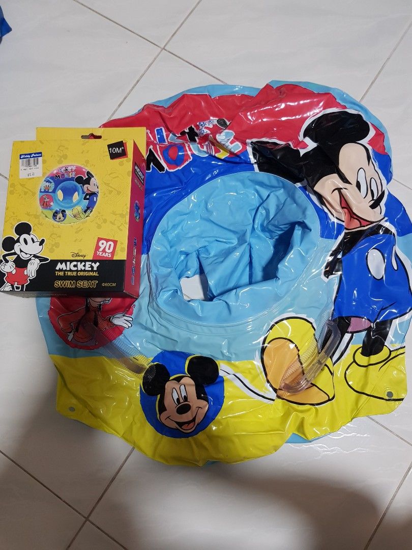 Disney Mickey Swim Float for Baby 10M+, Babies & Kids, Infant Playtime ...