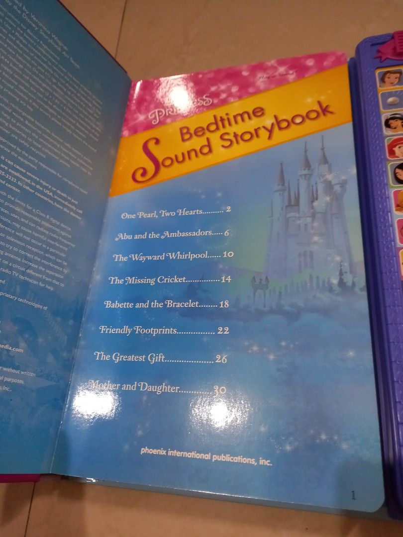 Disney's Princess Bedtime Sound Storybook, Hobbies & Toys, Books ...