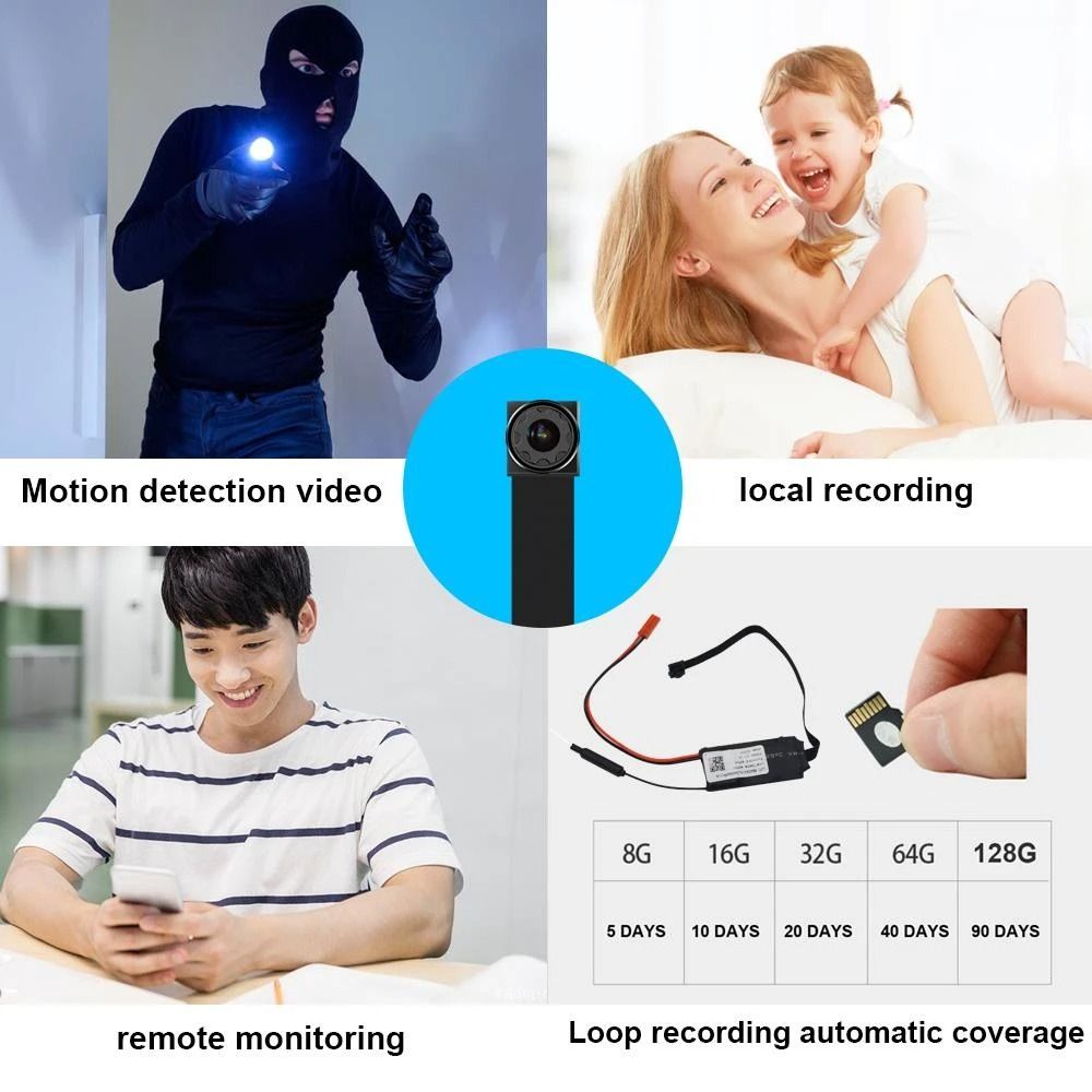 DIY WIFI IP Mini Camera Module Motion DV 1080P P2P Camera Video ...