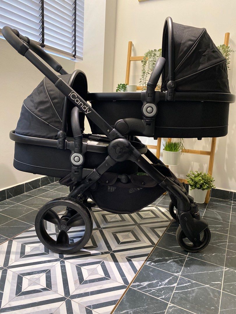 ICandy Double Stroller (Black Edition), Babies & Kids, Going Out ...