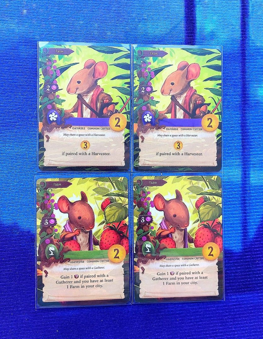 Everdell Promo Harvester/Gatherer Cards (Customisable or Special Wilson ...