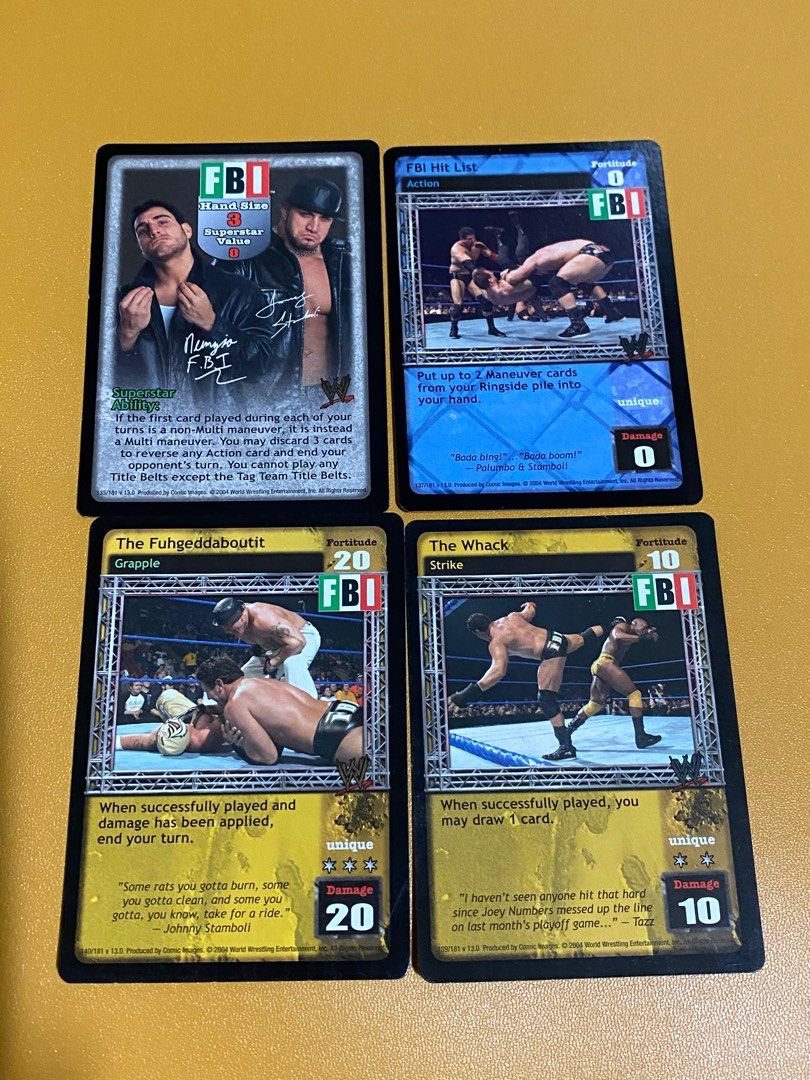 FBI Set Raw Deal WWE WWF, Hobbies & Toys, Toys & Games on Carousell
