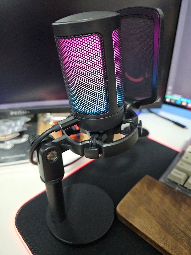 Fifine AMPLIGAME A6 USB Condenser Gaming Microphone, Audio, Microphones ...