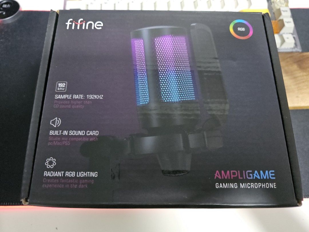 Fifine AMPLIGAME A6 USB Condenser Gaming Microphone, Audio, Microphones ...