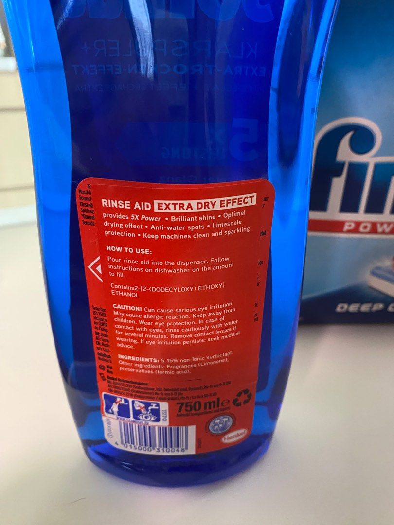 Finish Power Ball Somat Dishwasher Salt Dishwasher Rinse Aid, Furniture ...