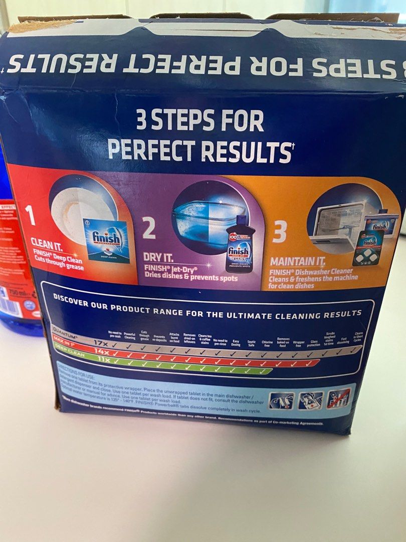 Finish Power Ball Somat Dishwasher Salt Dishwasher Rinse Aid, Furniture ...