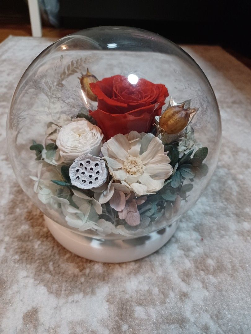 Flower dome decor, Furniture & Home Living, Home Decor, Artificial ...