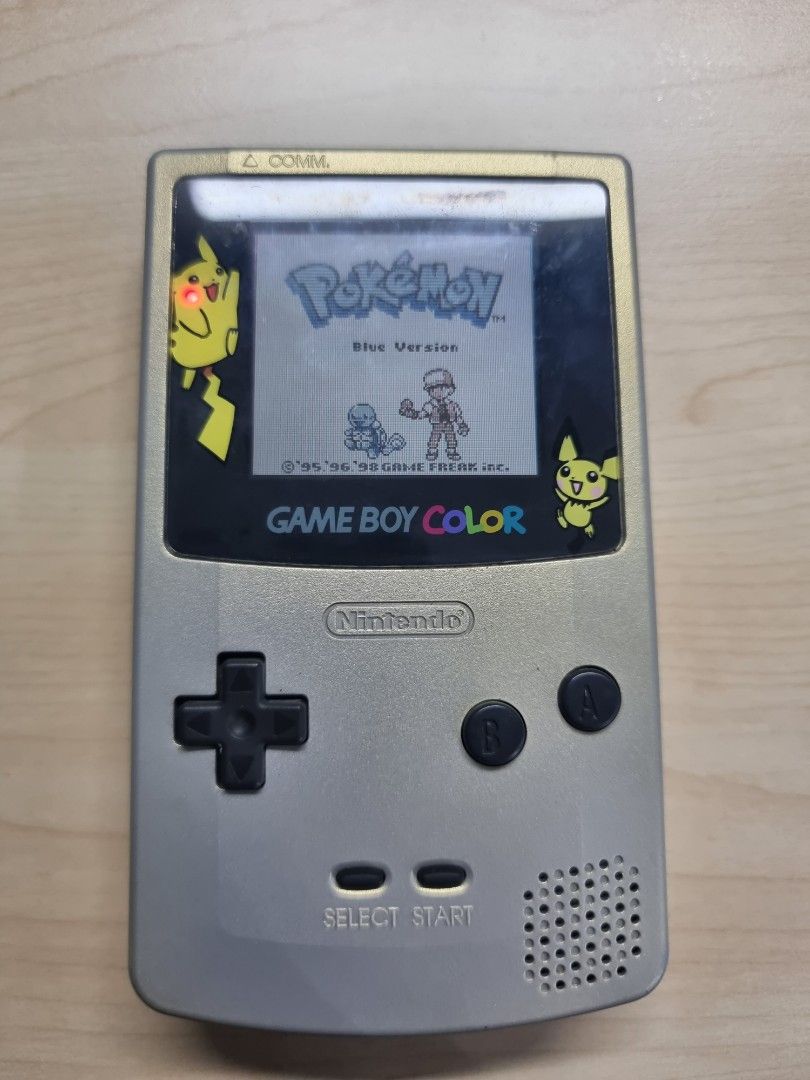 Gameboy Color Pikachu Pichu Gold Edition, Video Gaming, Video Games ...