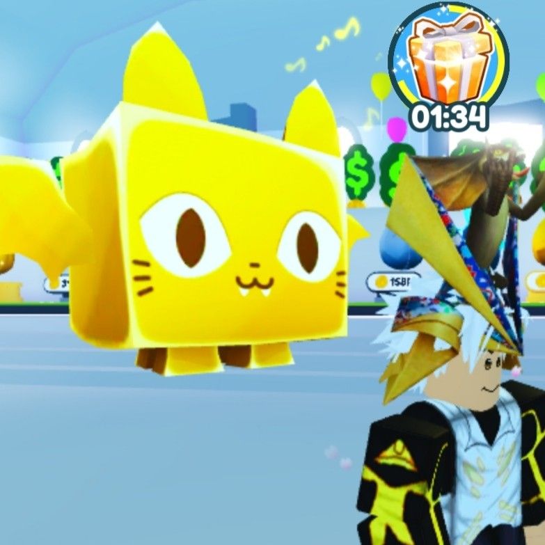 GOLDEN HUGE SCARY CAT | PSX Pet Simulator X, Video Gaming, Gaming ...