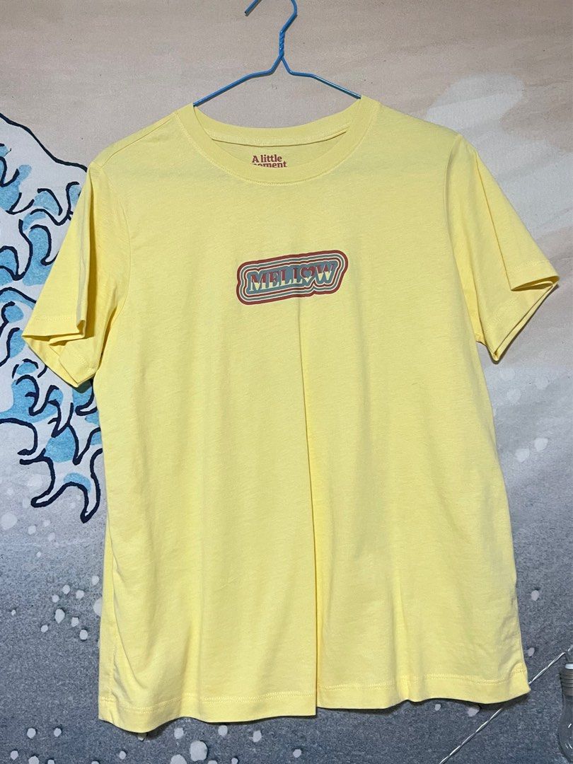 graphic yellow tee shirt, Women's Fashion, Tops, Shirts on Carousell