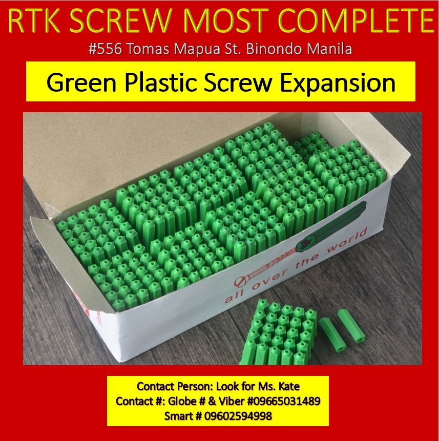 Green Plastic Screw Expansion, Commercial & Industrial, Construction ...