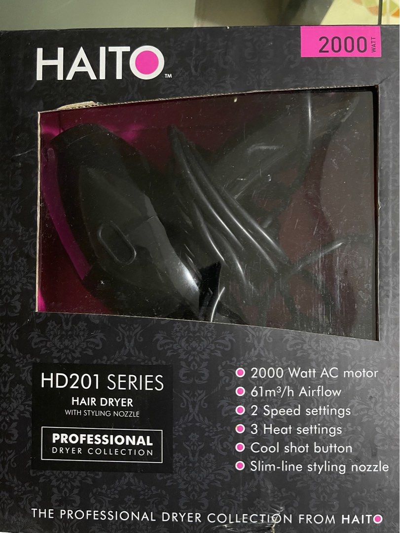 Haito professional dryer 2000watt, Beauty & Personal Care, Hair on ...