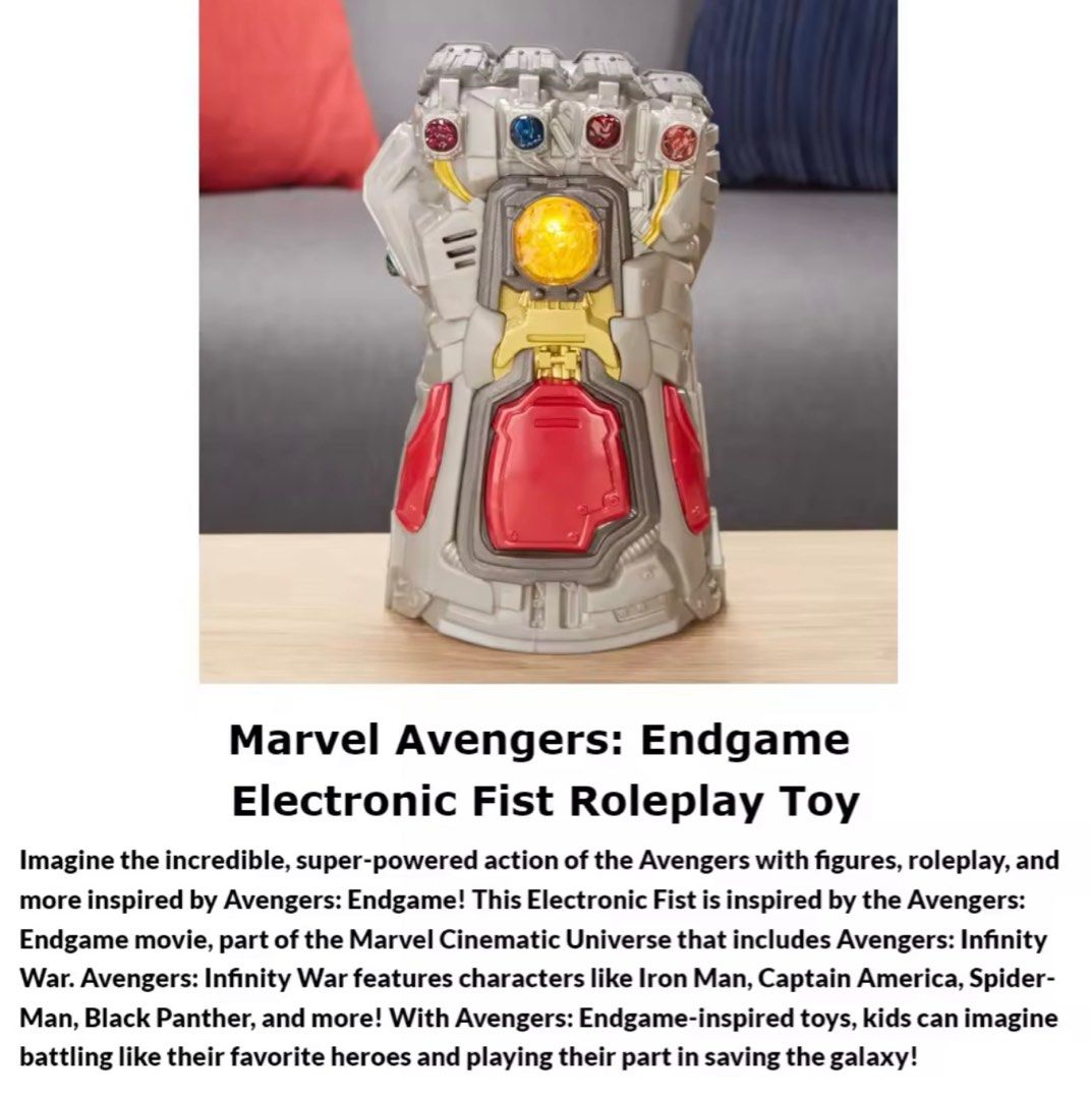Hasbro Marvel Avengers Endgame Electronic Power Gauntlet Glove Fist ...