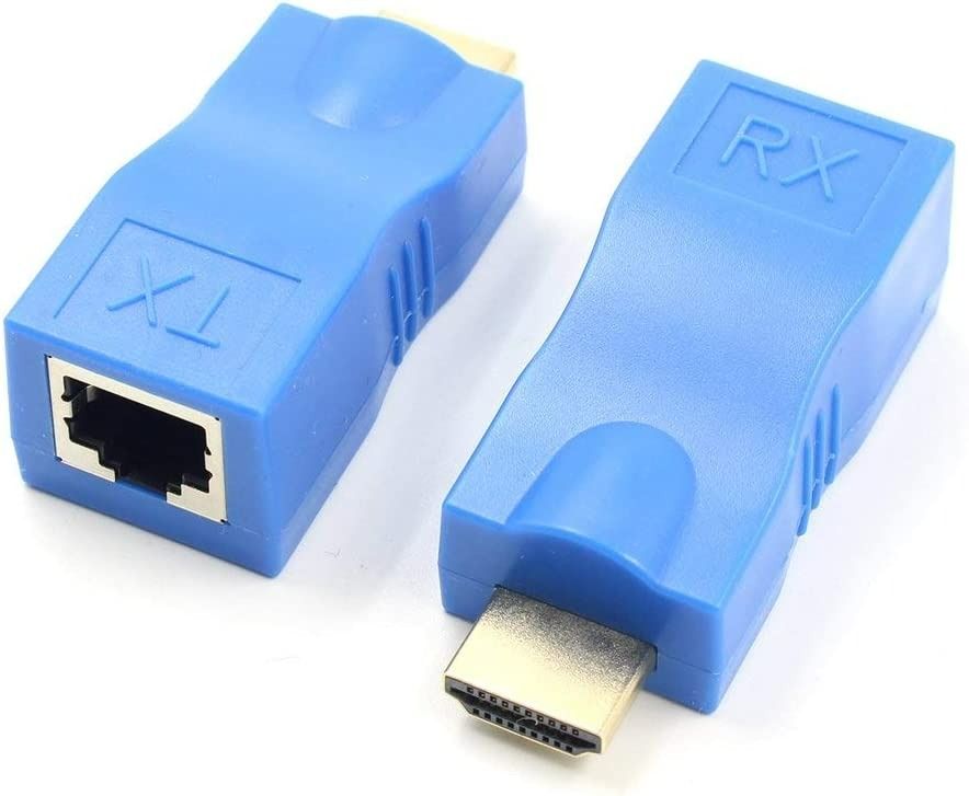 HDMI Extender Transmitter TX/RX Adapter 30M HDMI Network Extender RJ45 ...