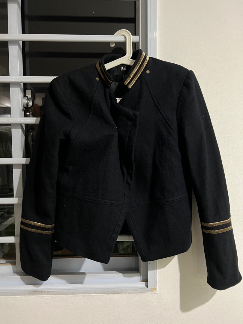 H&M military blazer, Women's Fashion, Coats, Jackets and Outerwear on ...