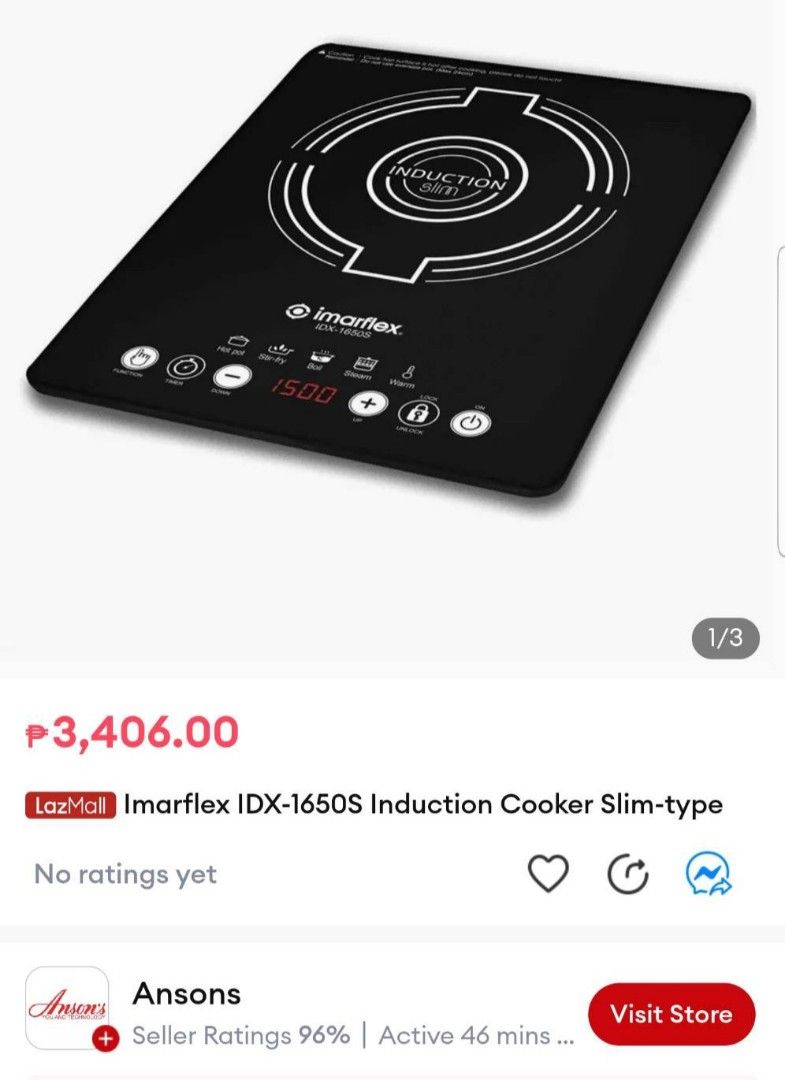 Imarflex Induction Cooker on Carousell