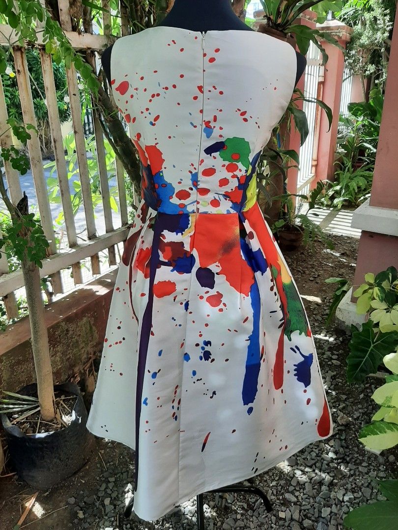 Incredibly lovely and unique paint splatter dress on Carousell