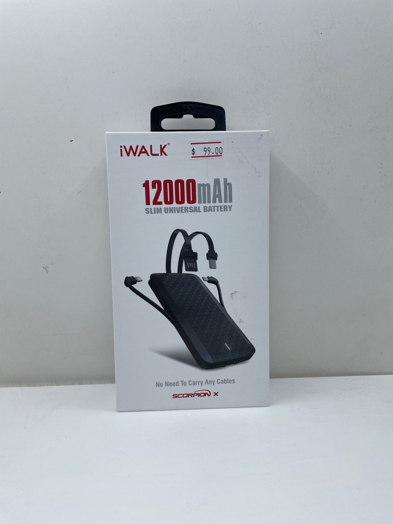 iWALK Scorpion UBT12000X Powerbank (Built-in Lightning, Micro USB & Type-C Cable), Mobile Phones ...
