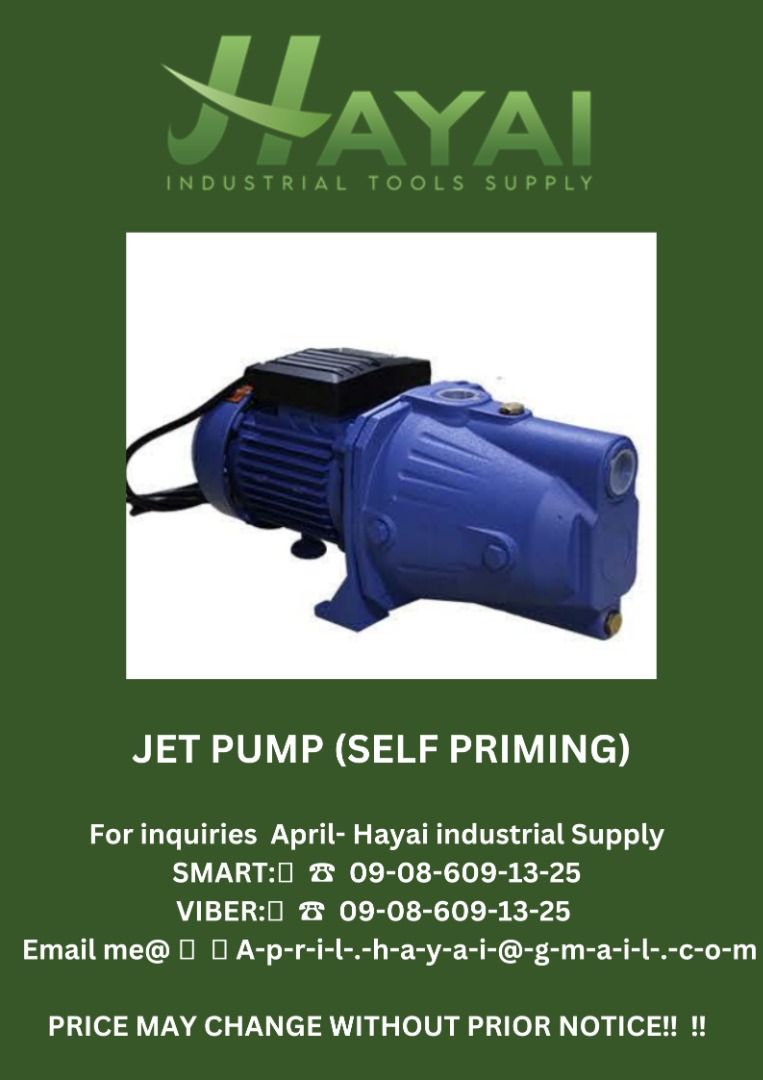 Jet pump (self priming), Commercial & Industrial, Construction Tools ...