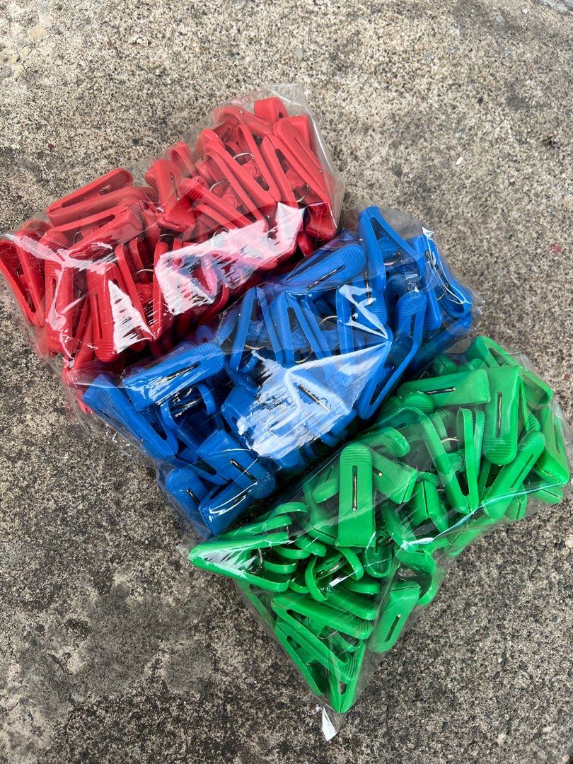 Jumbo Clips Sipit ng Damit Blue Red Green on Carousell