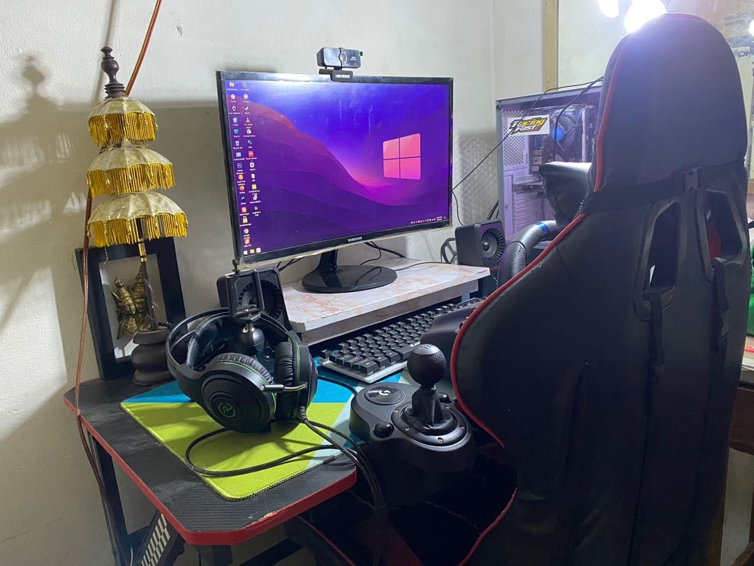 Komputer Gaming ram 16gb hdd 1T core 5i led 24inch & Logitech G29 ...