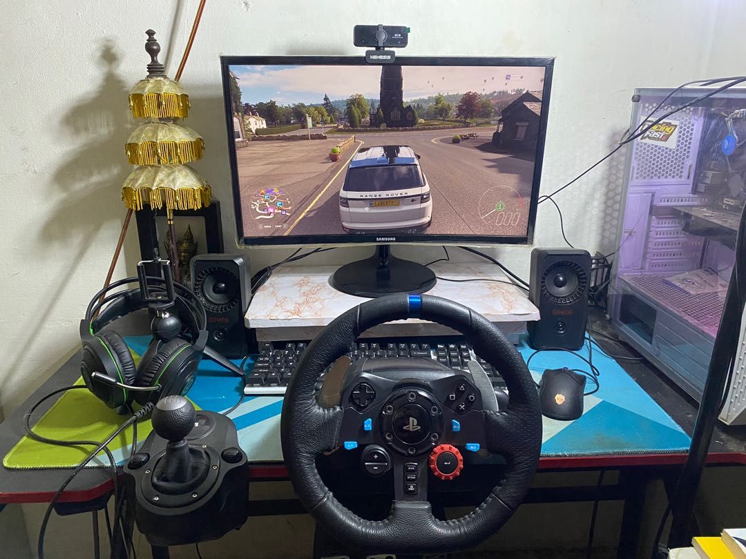 Komputer Gaming ram 16gb hdd 1T core 5i led 24inch & Logitech G29 ...