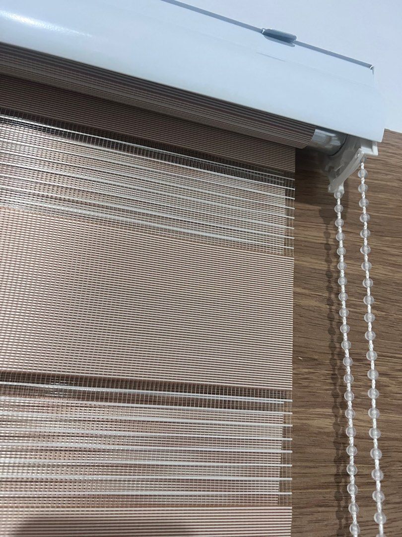 Korean Nude brown Aesthetic roller Blinds, Furniture & Home Living ...