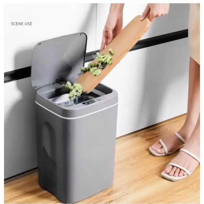 LED Smart Trash Can Automatic Sensor Dustbin Intelligent Sensor ...