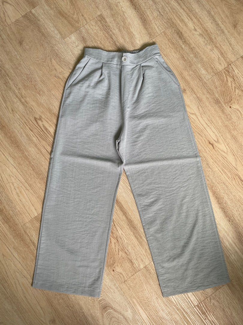 Light Blue Work Pants, Women's Fashion, Bottoms, Other Bottoms on Carousell