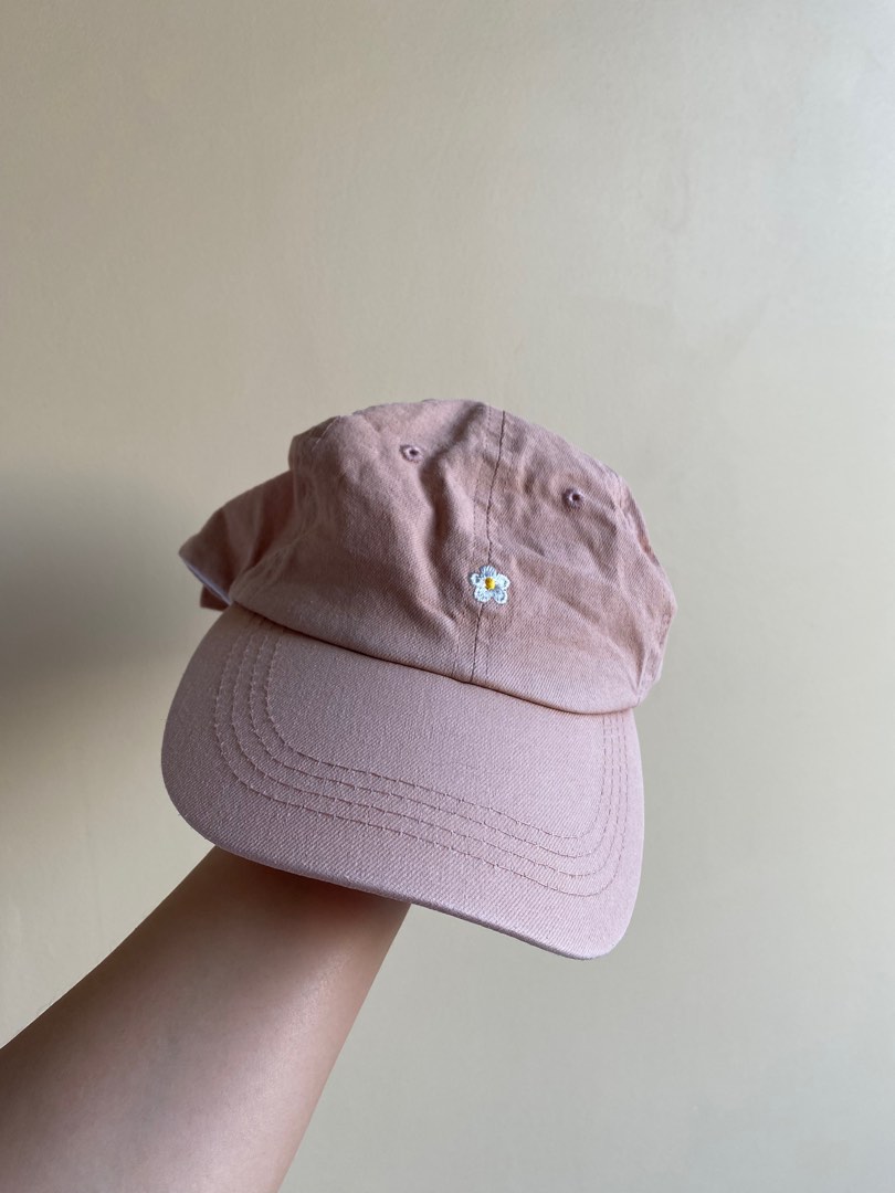 Light Pink Cap with a small flower, Women's Fashion, Watches ...