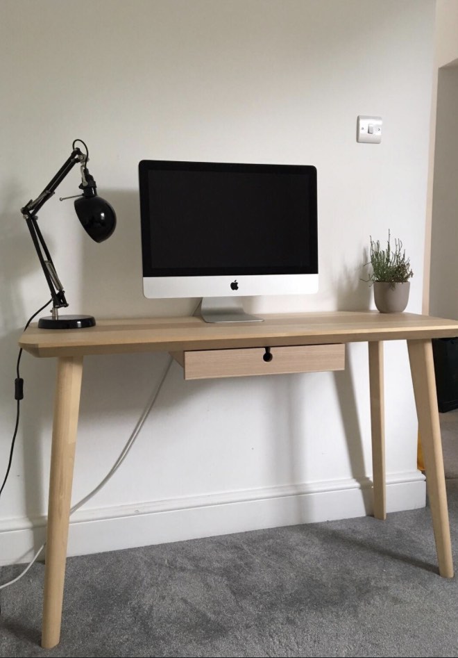 LISABO desk, ash veneer, Furniture & Home Living, Furniture, Tables ...