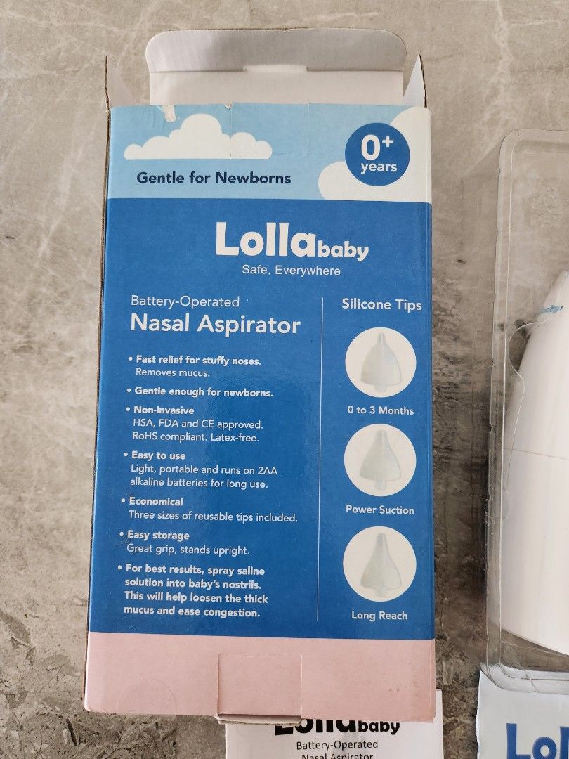 Lolla baby battery operated nasal aspirator, Babies & Kids, Bathing ...