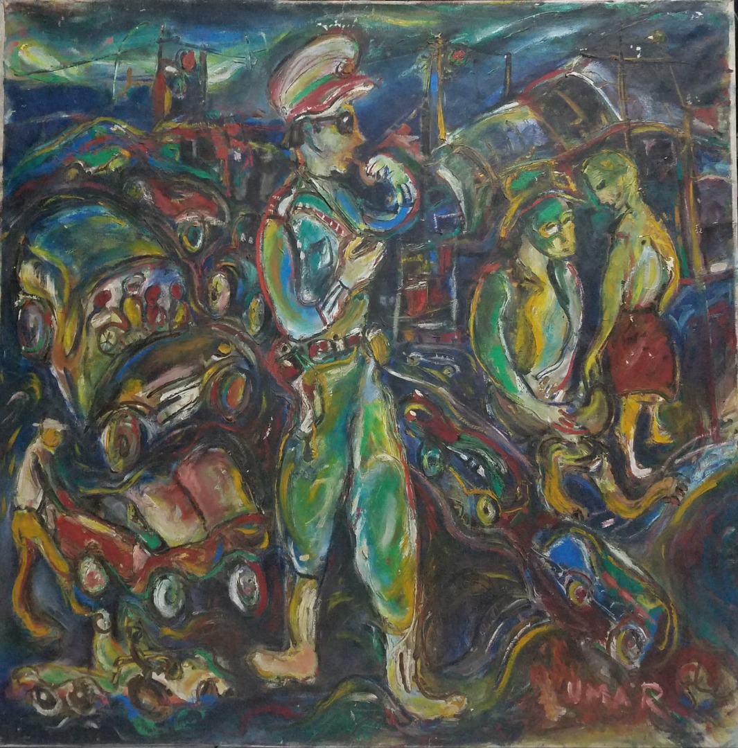 Lukisan Terminal Karya Original Maestro Umar Sumarta 1980, Perabotan ...