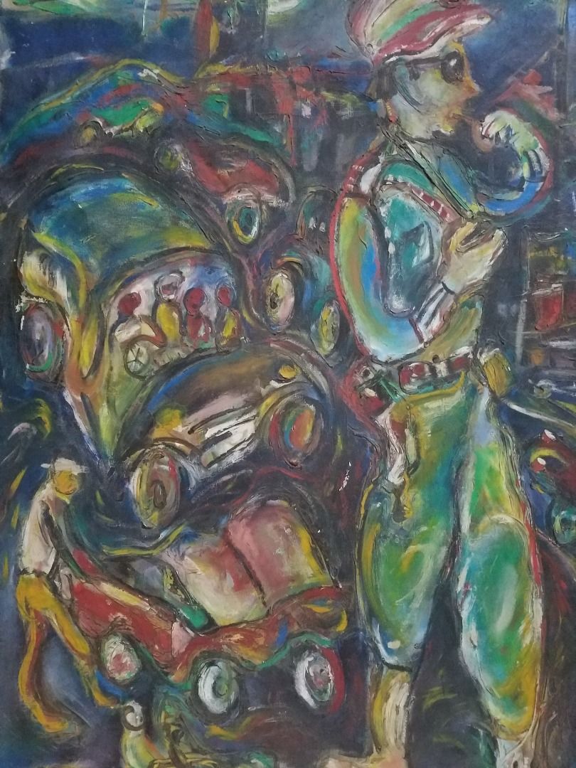 Lukisan Terminal Karya Original Maestro Umar Sumarta 1980, Perabotan ...